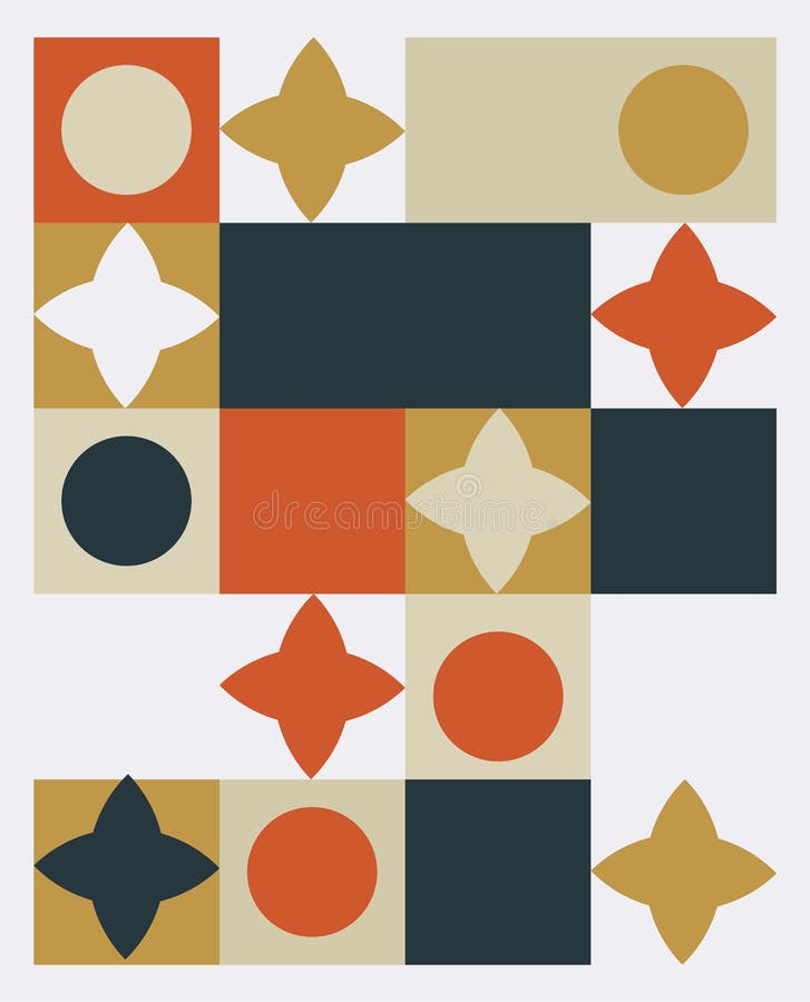 Color Neo Geo Poster. Geometry Grid Pattern Banner Presentation ...