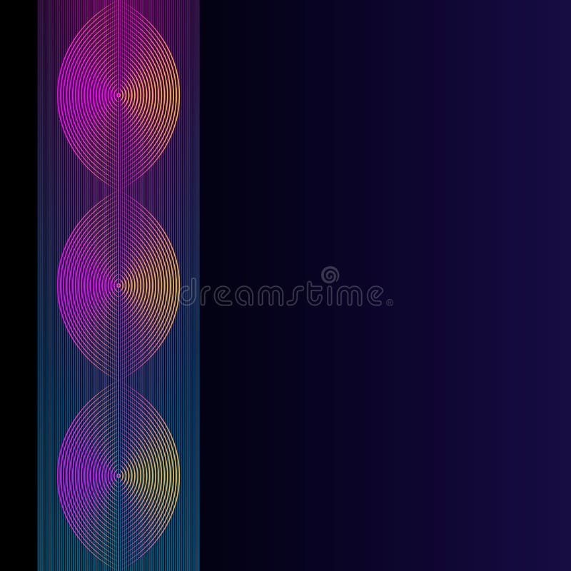 Color Neon Abstract Gradient Linear on Dark Background. Bright Print ...
