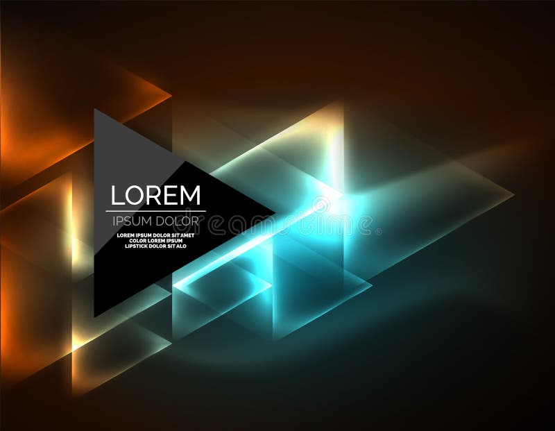 Color Neon Glowing Triangles Stock Illustrations – 575 Color Neon ...