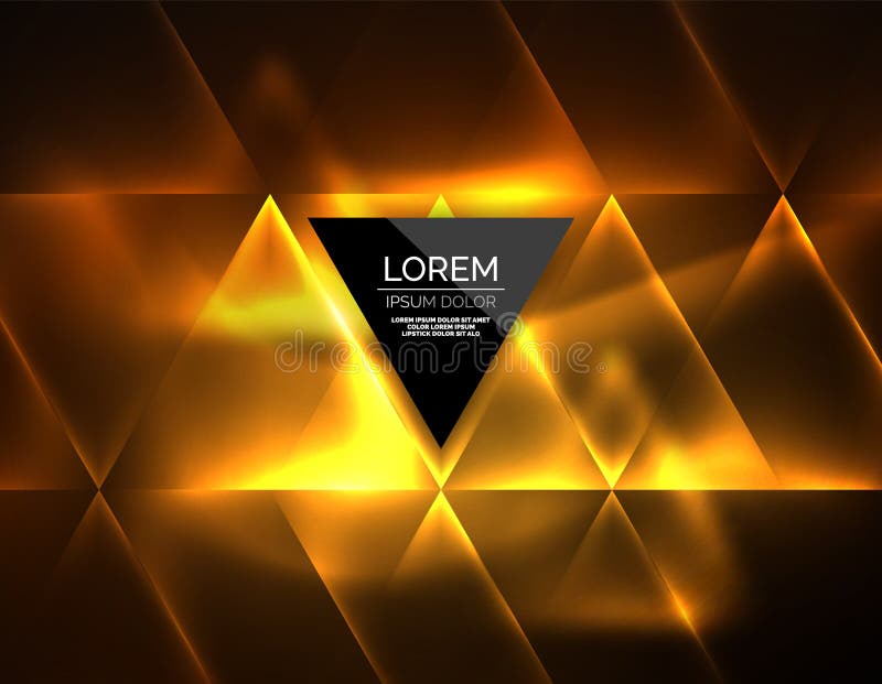 Color Neon Glowing Triangles, Abstract Background Stock Vector ...