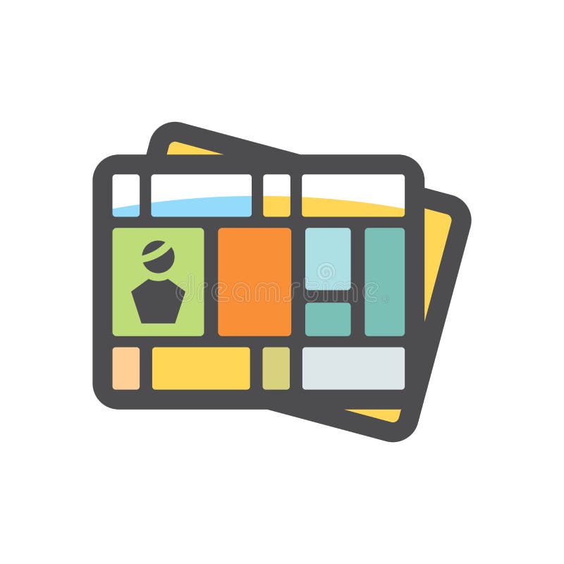 Color Newspaper Simple Vector Icon Cartoon Illustration Stock Vector ...