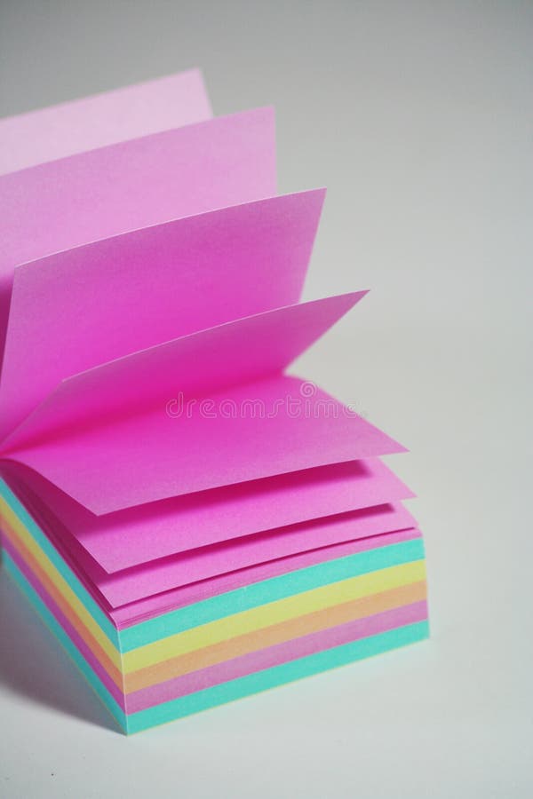 Color note paper stock image. Image of memory, office - 6377931