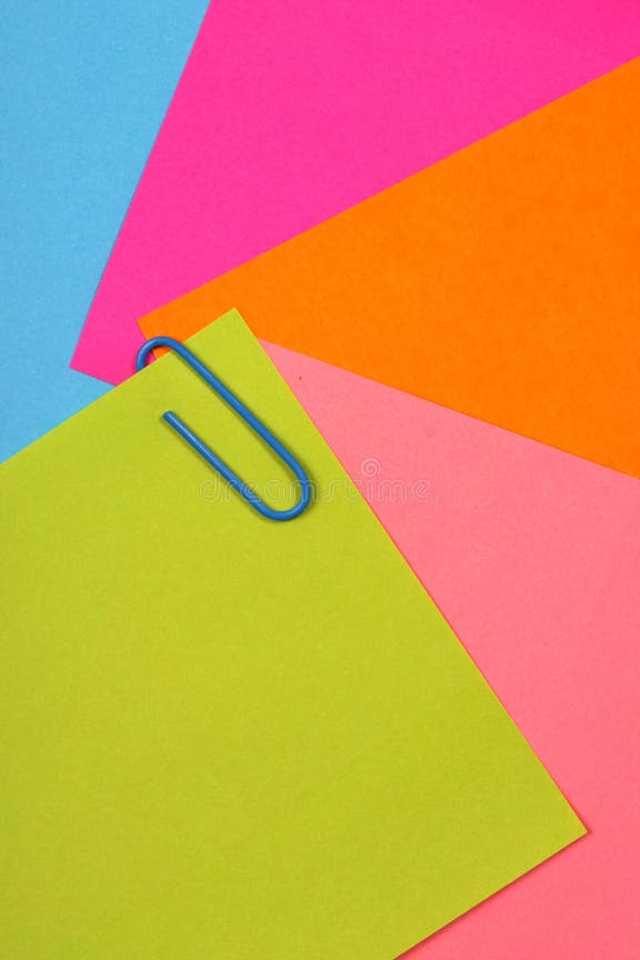 Color note papers stock photo. Image of clip, damaged - 10887770