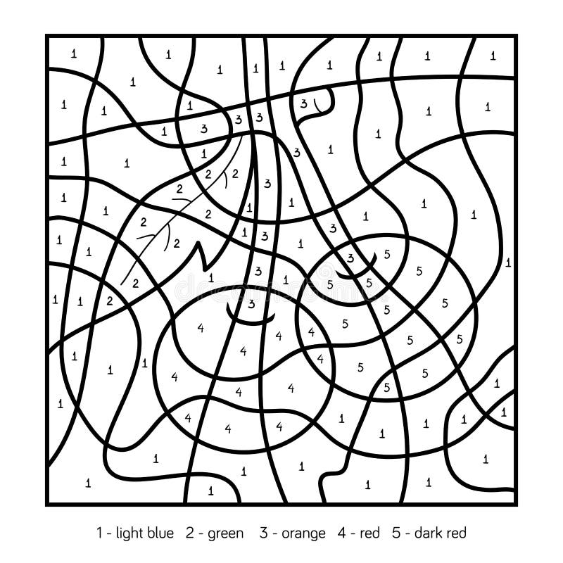 Color by Number, Cherry Berry Stock Vector - Illustration of ...