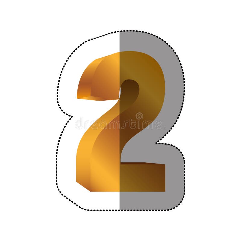 Color number two icon stock illustration. Illustration of label - 87485872