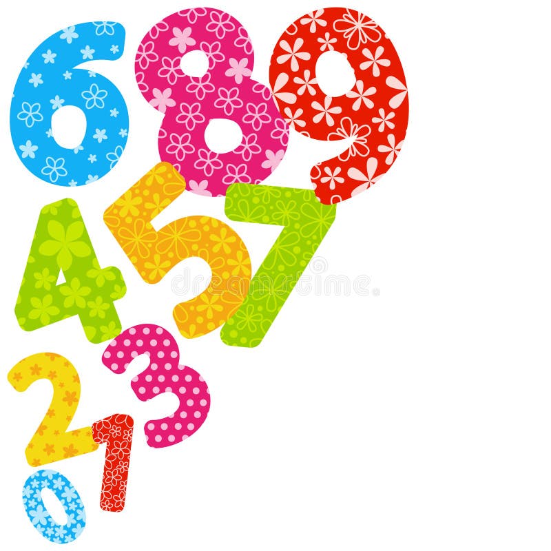 Color numbers stock vector. Illustration of education - 54308190