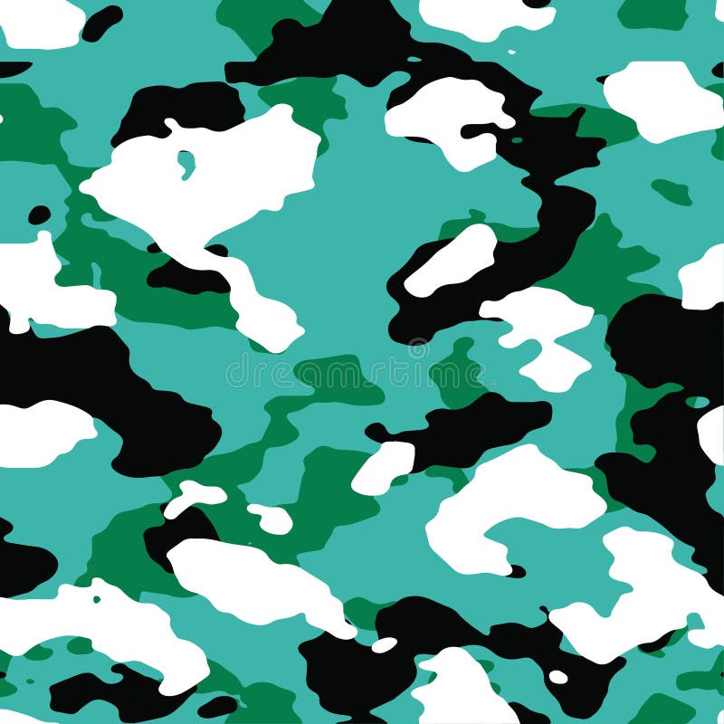 4-color Oceanic Vector Camo Pattern Stock Vector - Illustration of ...