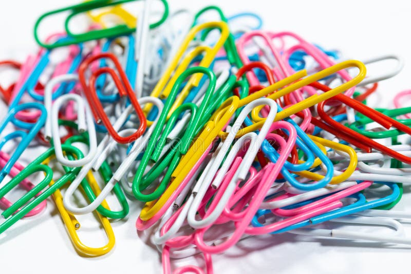 Color Office Clips. Office Background. Stock Photo - Image of colorful ...