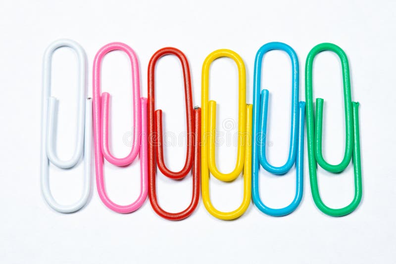 Color Office Clips. Office Background. Stock Image - Image of colors ...