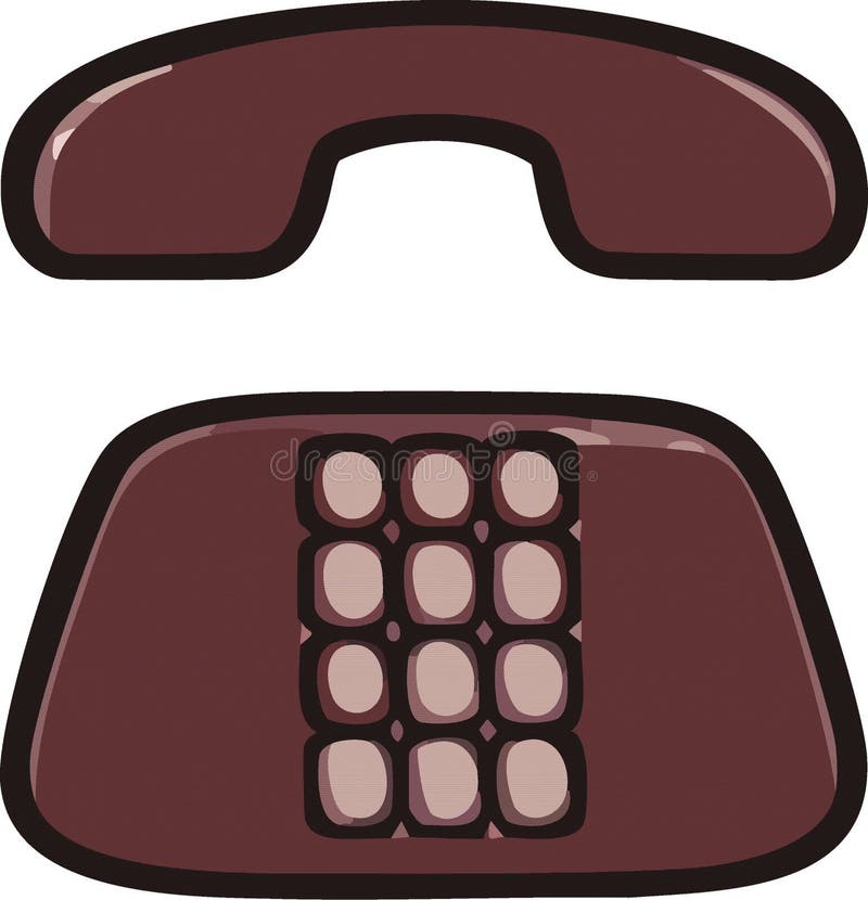 Color Old Telephone Phone Icon Symbol Vector Illustration Stock Vector ...