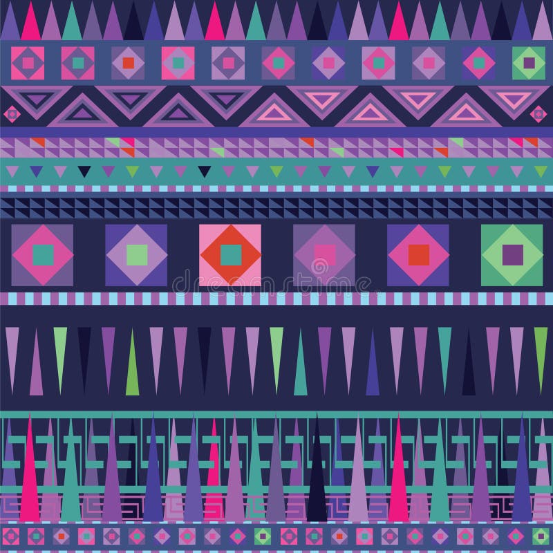 Color Ornamental Motive Blue Pattern Stock Vector - Illustration of ...