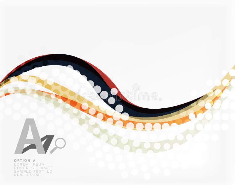 Color Overlapping Wave Stripes, Abstract Background. Stock Illustration ...