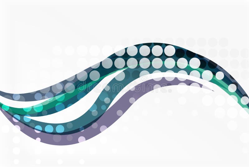 Color Overlapping Wave Stripes, Abstract Background. Stock Illustration ...