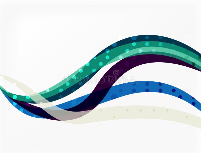 Color Overlapping Wave Stripes, Abstract Background. Stock Illustration ...