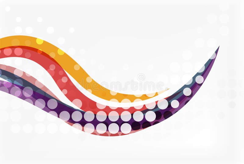 Color Overlapping Wave Stripes, Vector Abstract Background. Stock ...