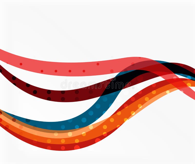 Color Overlapping Wave Stripes, Vector Abstract Background. Stock ...