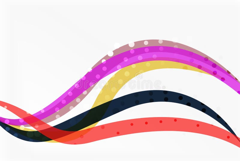 Color Overlapping Wave Stripes, Vector Abstract Background. Stock ...