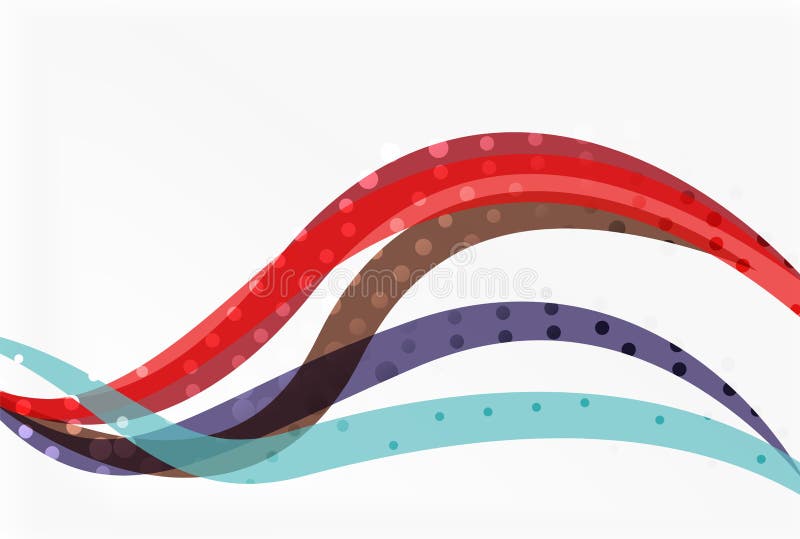 Color Overlapping Wave Stripes, Vector Abstract Background. Stock ...