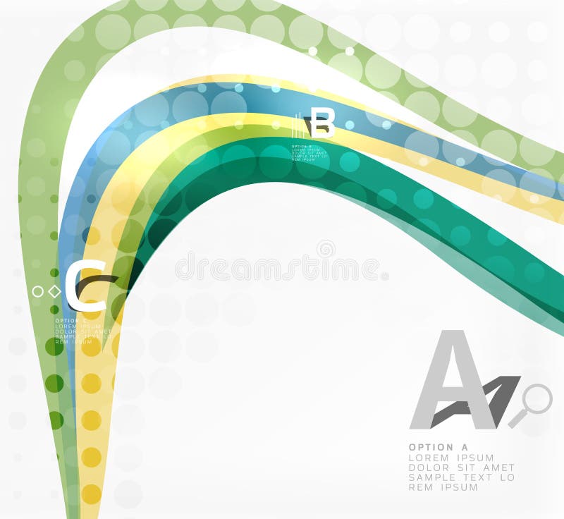 Color Overlapping Wave Stripes, Vector Abstract Background. Stock ...