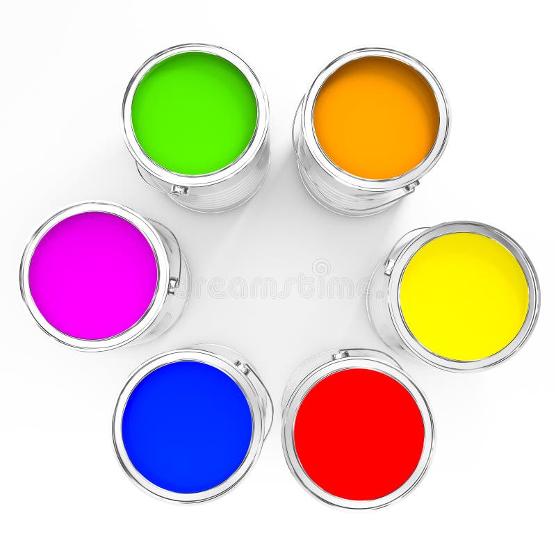 Can color paint stock illustration. Illustration of blue - 31570986