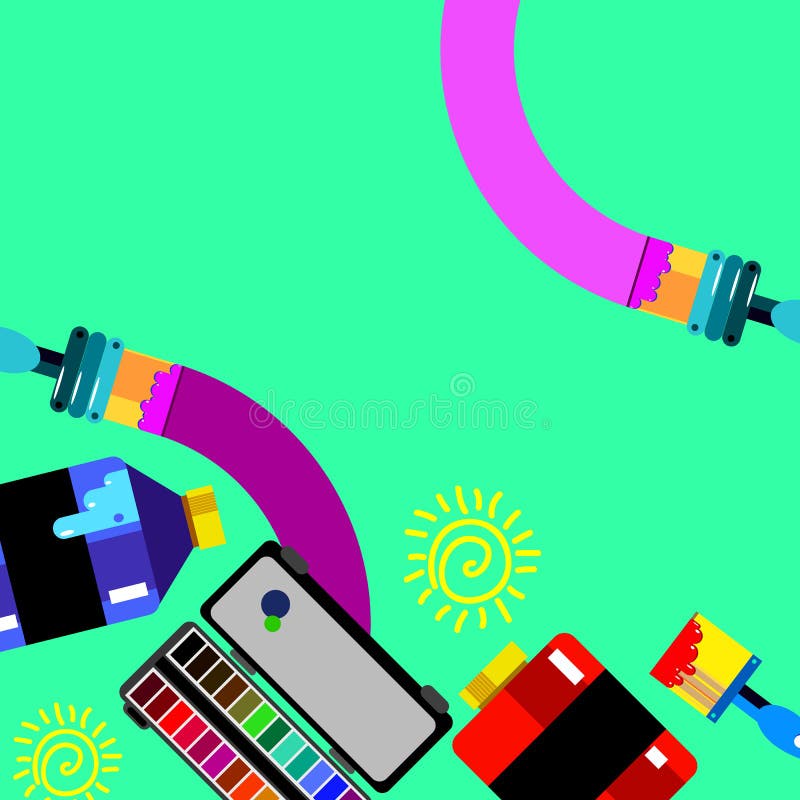 Color Paint Brush Abstract Design Background Paintbrush Art Stock ...