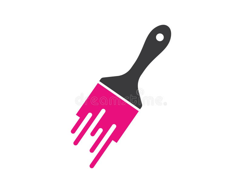 Color Paint Brush Logo Icon Vector Illustration Stock Vector ...