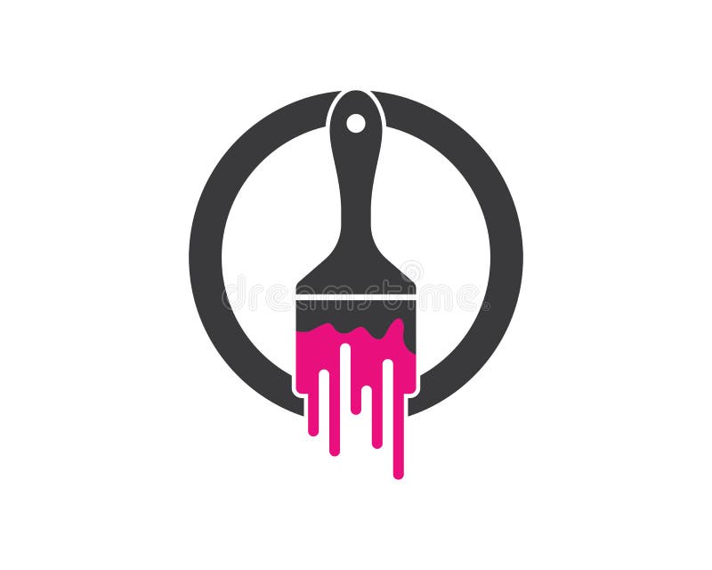 Color Paint Brush Logo Icon Vector Illustration Stock Vector ...