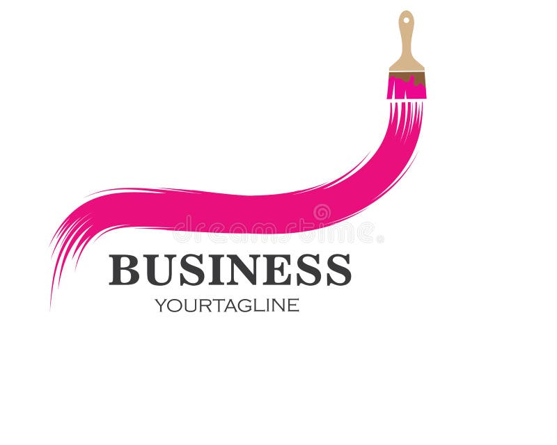 Color Paint Brush Logo Icon Vector Illustration Stock Vector ...