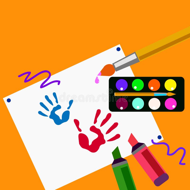 Color Paint Brush Vector Abstract Design Background Paintbrush Art ...