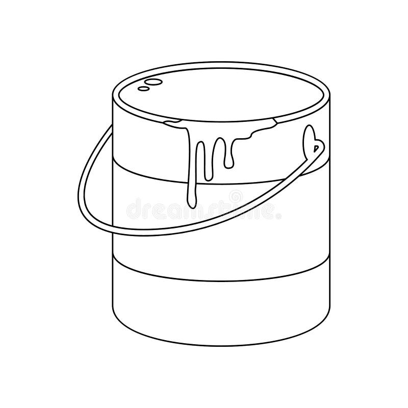 Paint Bucket Coloring Page