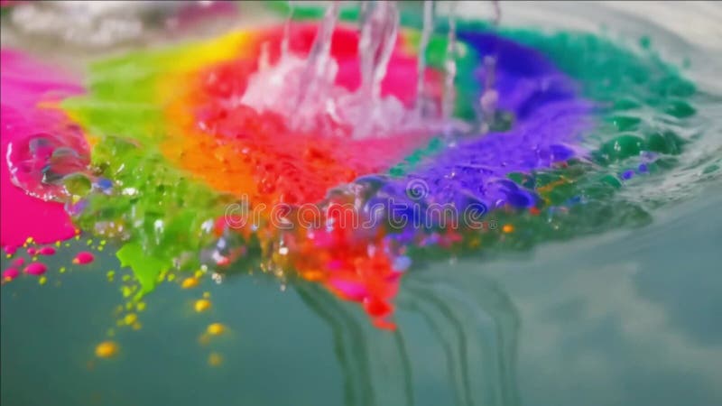 Color Paint Drops in Water , Color Splash in Water , Drop of Colorful ...