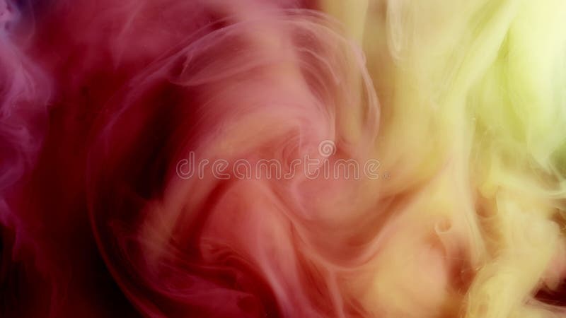 Color Paint Falls into Water, Abstract Color Mix, Ink Splash ...