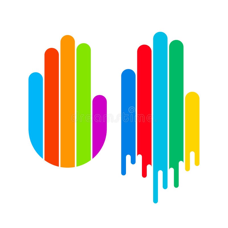 Color hand print stock photo. Image of sign, fingerprint - 24647412