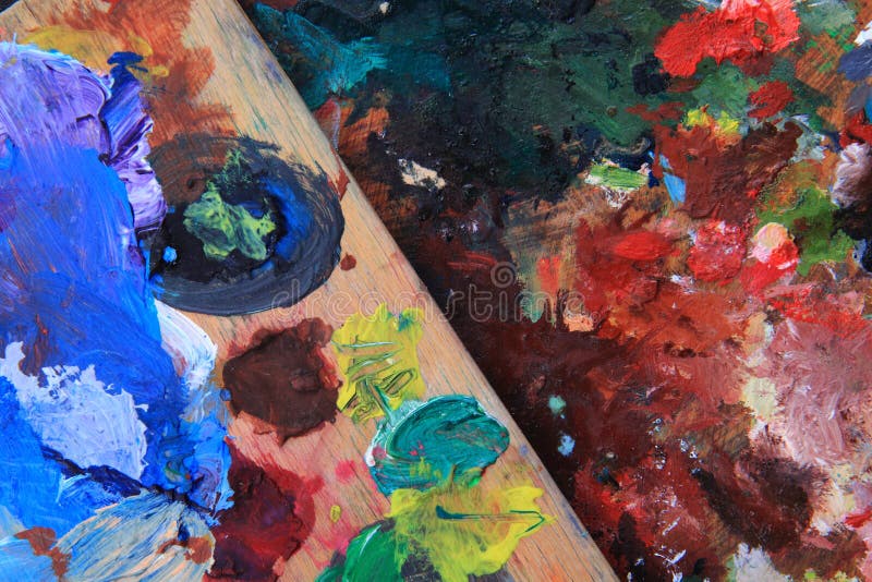 Color Paint Palette Texture Stock Image - Image of bright, mixing: 78988769