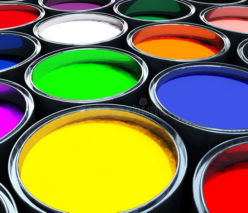 Color Paint Tank, Abstract Background Stock Photo - Image of container ...