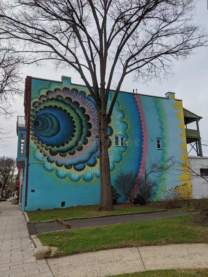 Color Painting Side of Building Editorial Stock Image - Image of ...