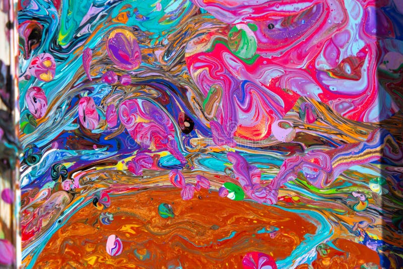Color Paintings with Various Abstract Colors Stock Image - Image of ...
