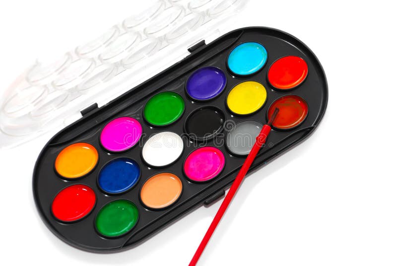 Color paints stock image. Image of acrylic, blue, palette - 3294731