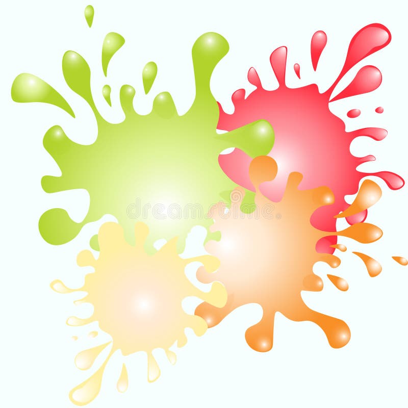 Color Paints and Color Drops Vector Image. Stock Vector - Illustration ...
