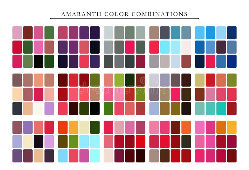 Chart of Color Palette Guide Combination. Color Harmony. Stock ...