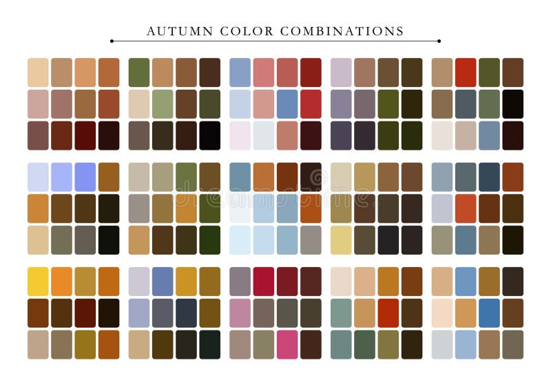 Chart of Color Palette Guide Combination. Color Harmony. Stock ...
