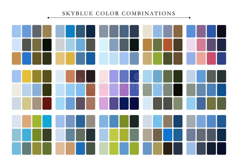 Chart of Color Palette Guide Combination. Color Harmony. Stock ...