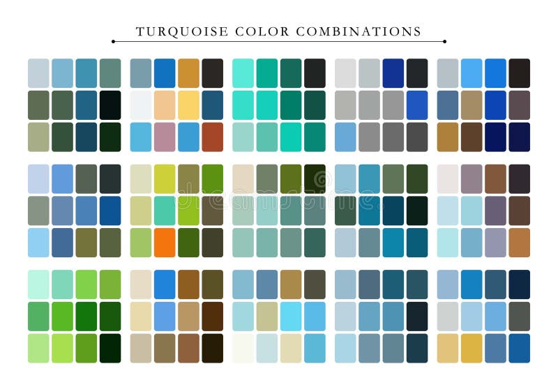 Chart of Color Palette Guide Combination. Color Harmony. Stock ...