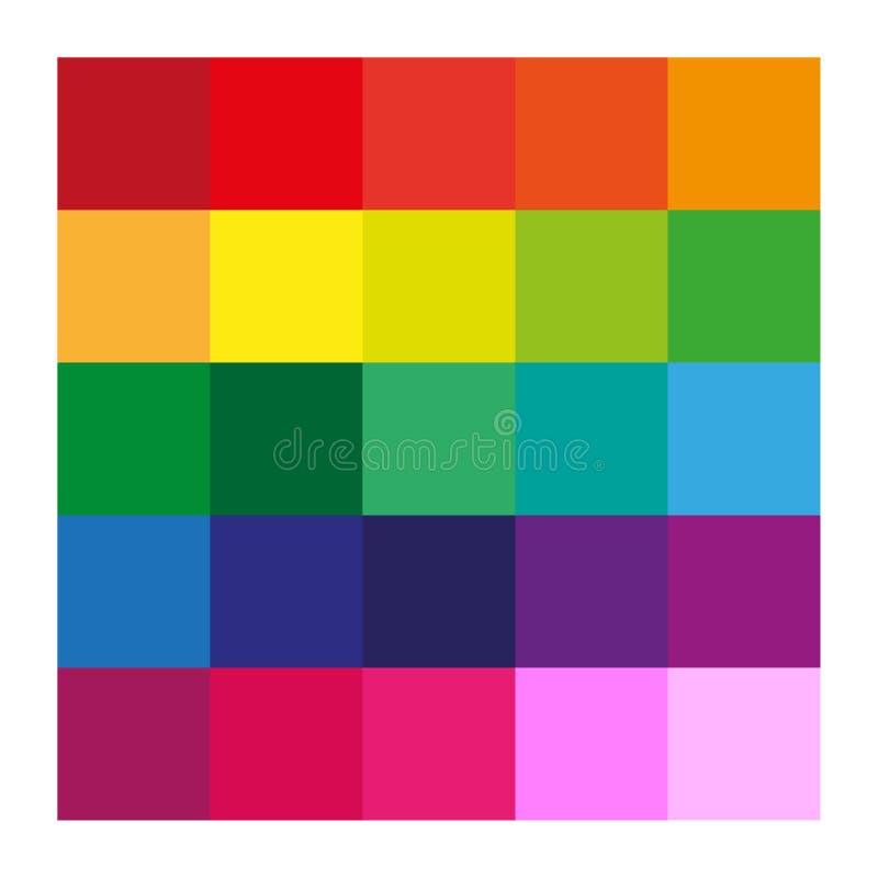 Color Palette on Blue Background. Rainbow Background. Vector ...