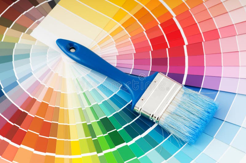 Brushes and paint-roller stock photo. Image of design - 6441236
