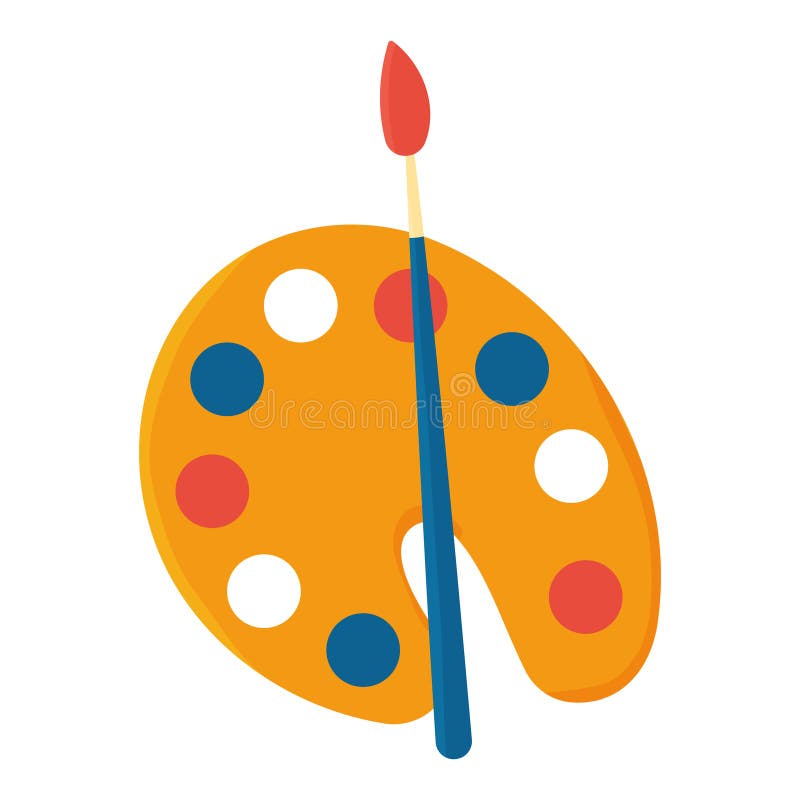 Color Palette Brush Paint Draw Artist Icon Stock Vector - Illustration ...