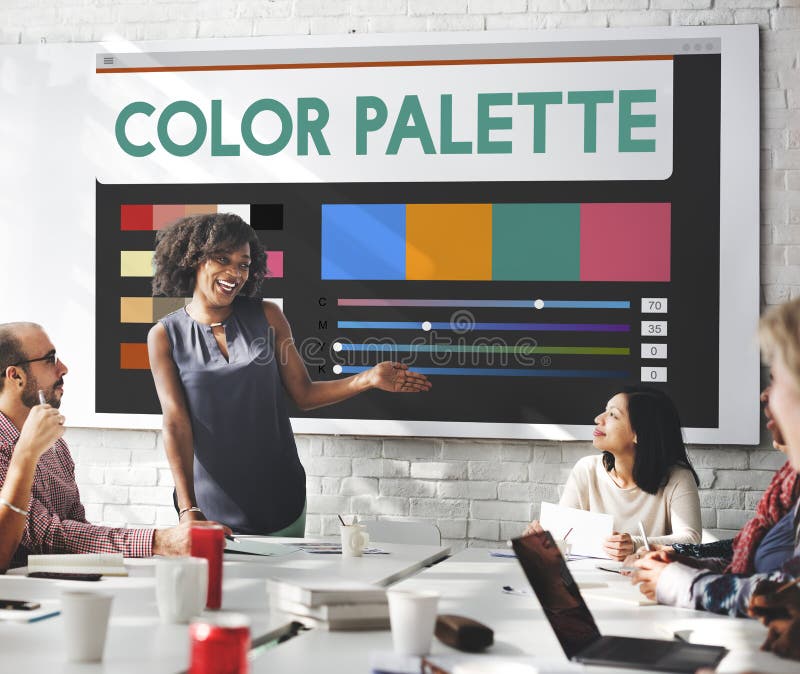 Color Palette Chart Design Concept Stock Image - Image of learning ...