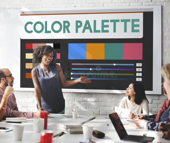 Color Palette Chart Design Concept Stock Image - Image of learning ...