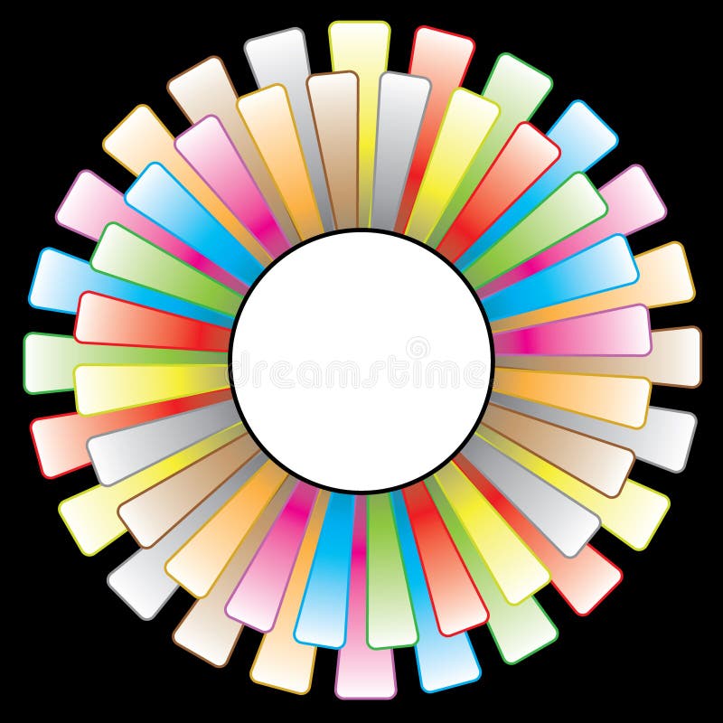 Color Palette. Colorful Banner with Empty Circle. Stock Vector ...