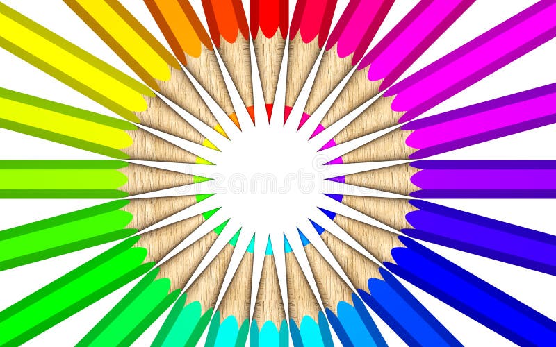 Color palette of crayons stock illustration. Illustration of school ...